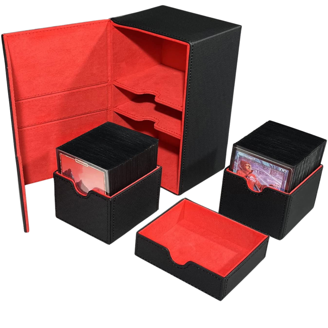 Blackstone Dual Guard 200 Black Red | Deck Box Premium para Cartas ...