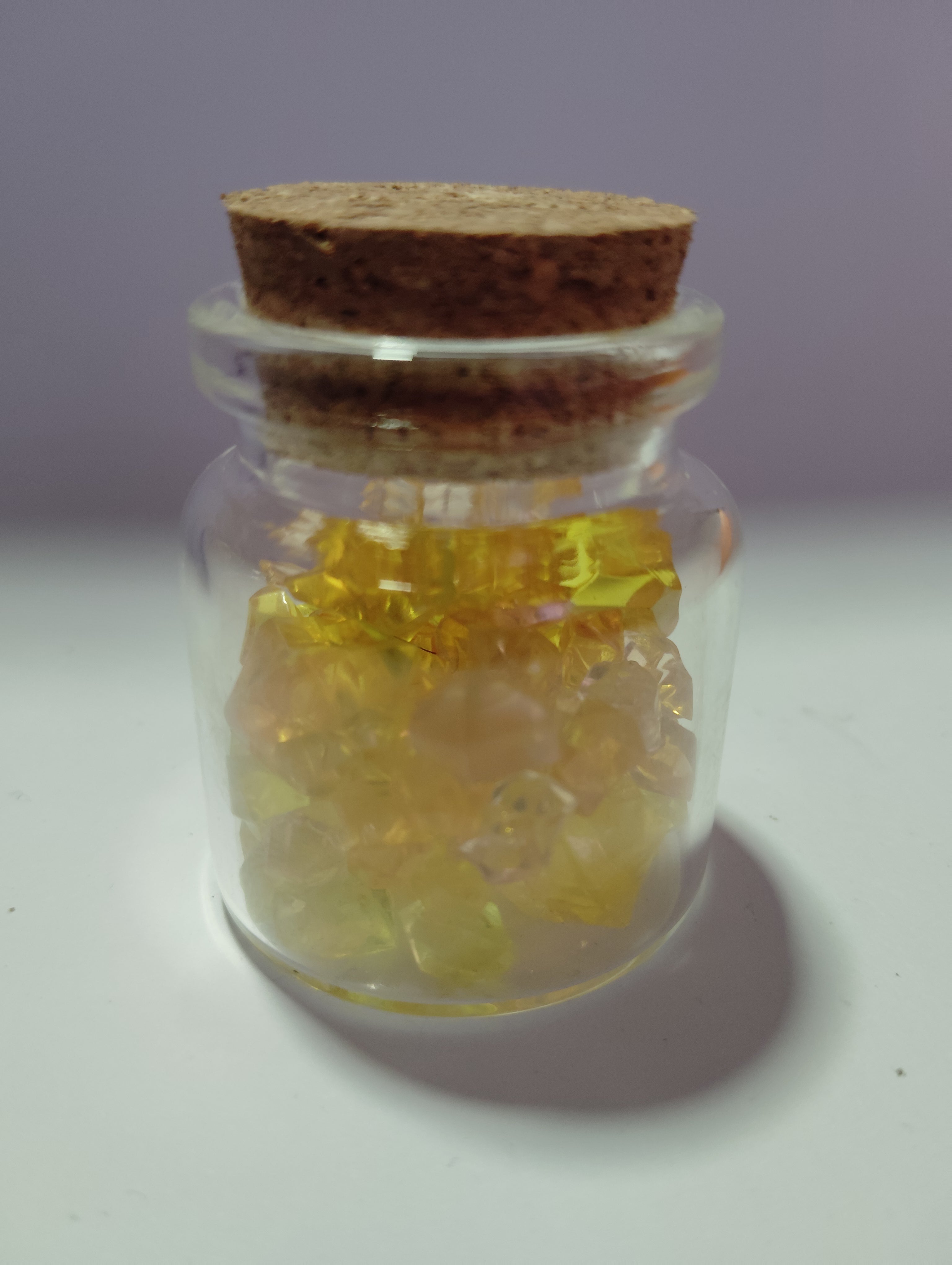 Mini Frasco De Gemas Amarillo Piedrabruja